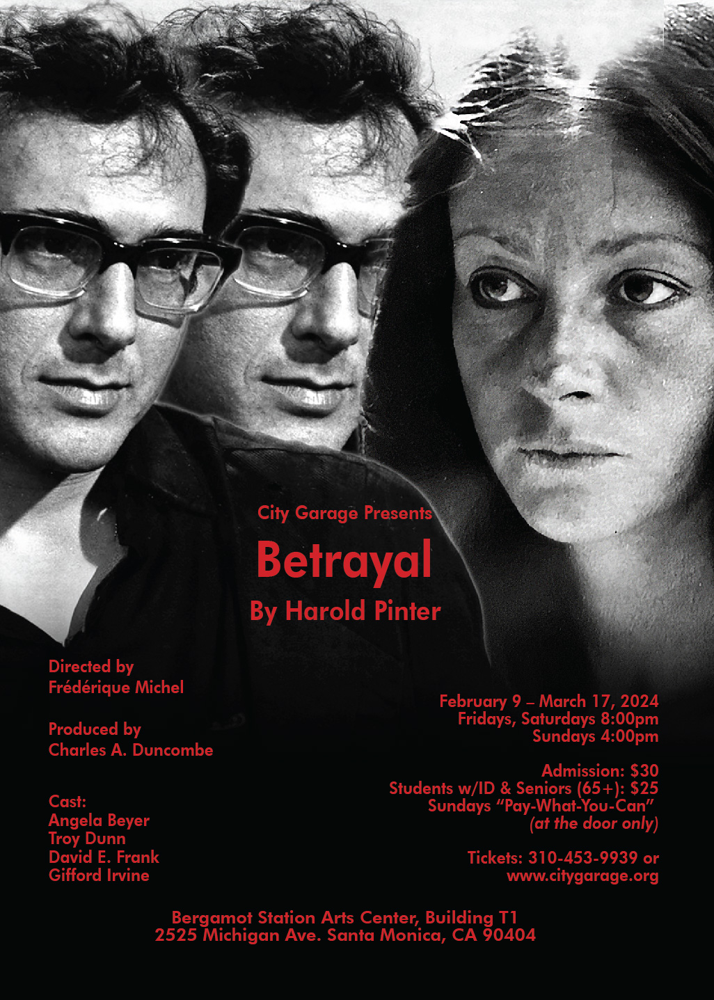 Pinter’s Betrayal – City Garage Theatre